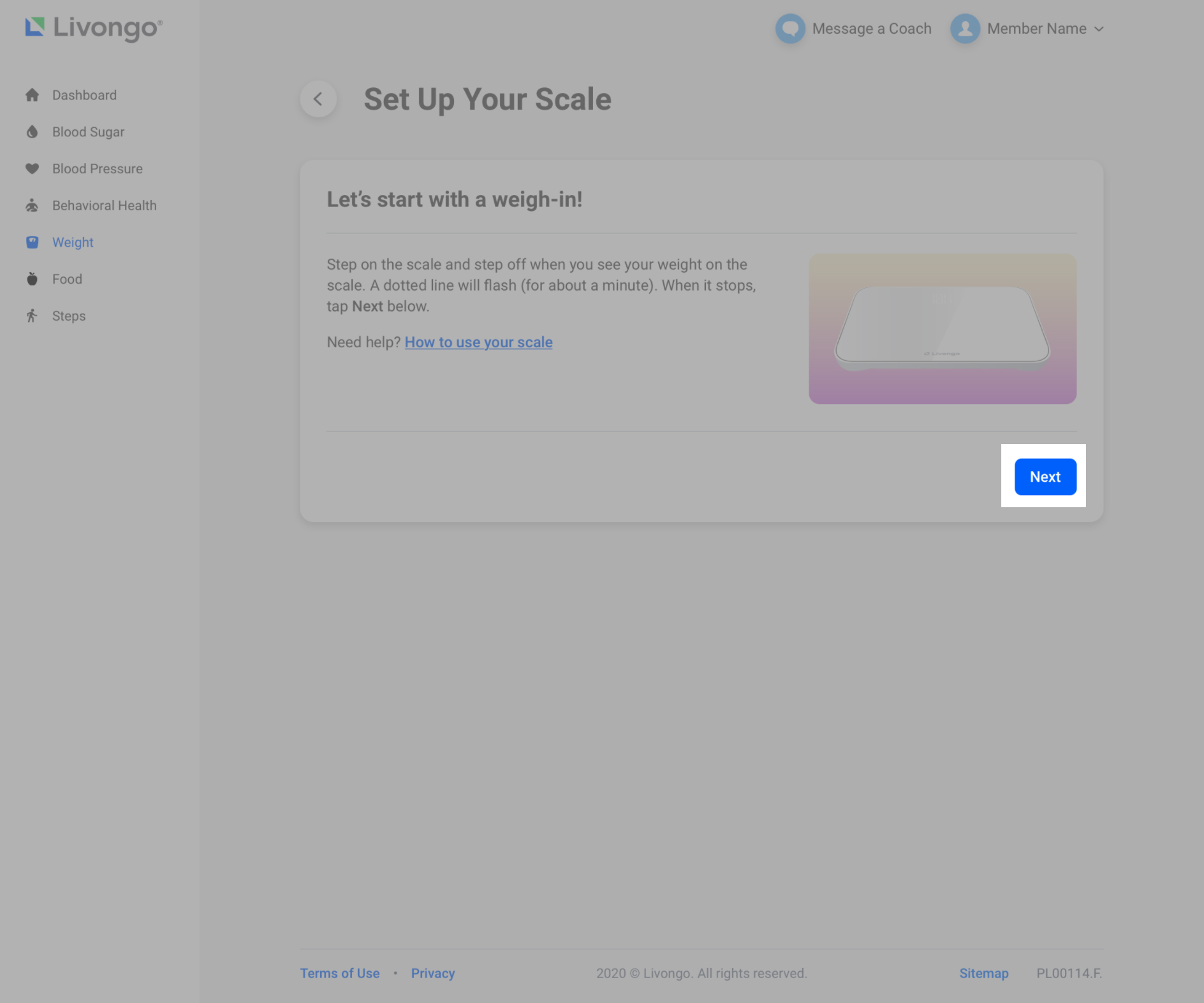 How to Set Up Your Livongo Scale and Complete Your First Weigh-In on ...
